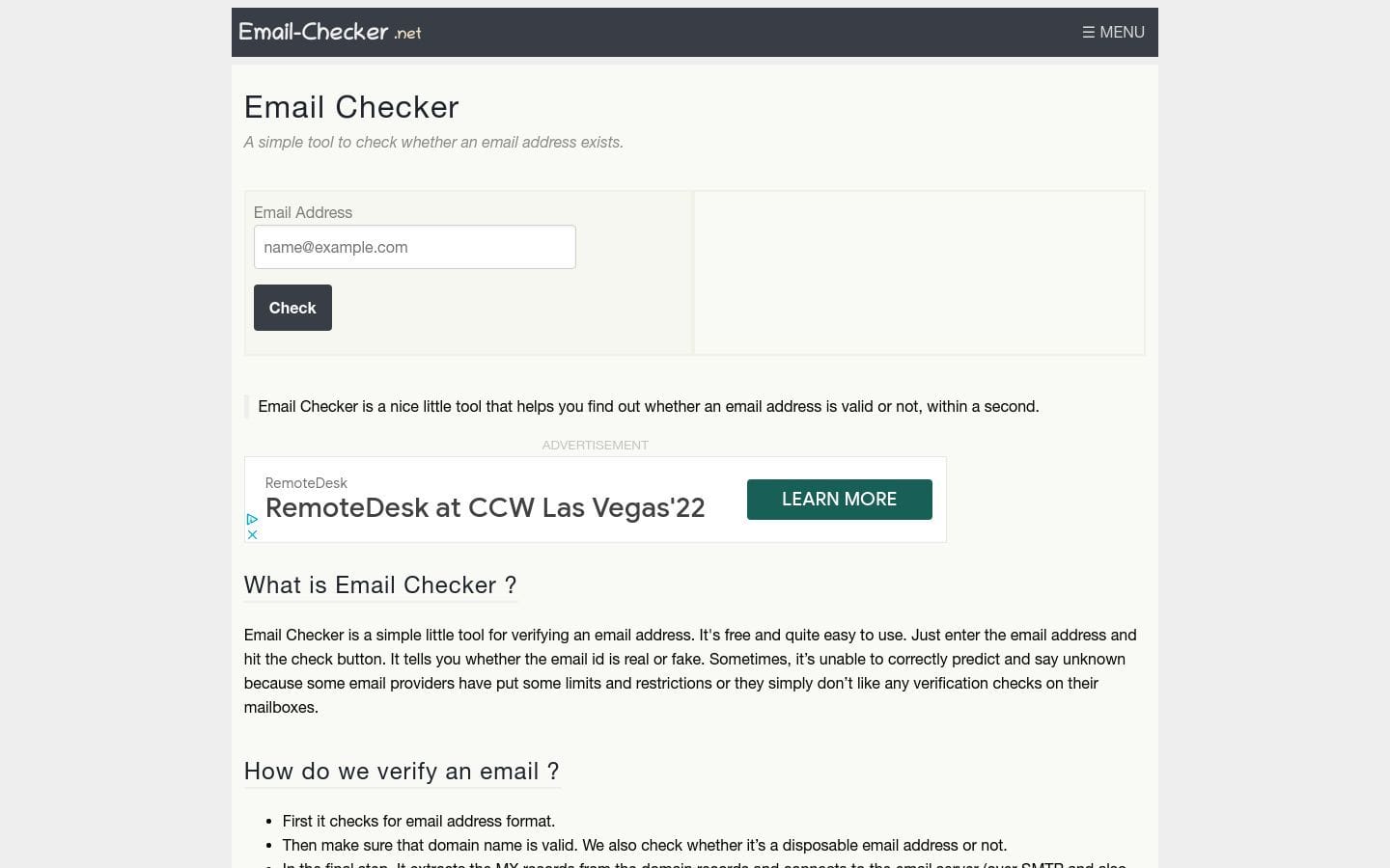 Email Checker - Aslam.ai